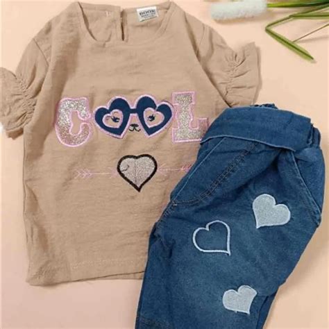 کمدا قیمت و خرید تیشرت شلوارک دخترانه رنگ رنگارنگ سایز 35 40 45