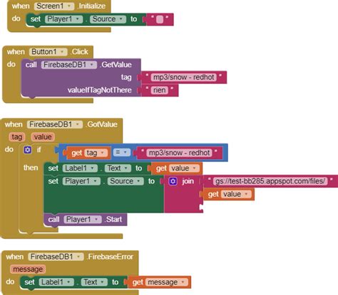 Error 701 When Trying To Read An Mp3 File From Firebase Mit App Inventor Help Mit App