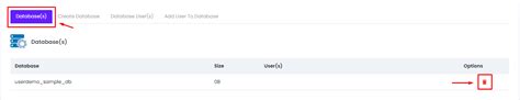 How To Remove Delete A Database User In Webuzo