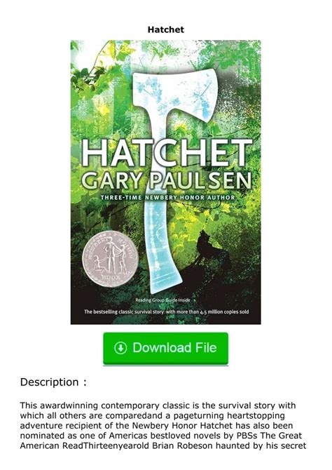 Ppt Free Read ️pdf ️ Hatchet Powerpoint Presentation Free