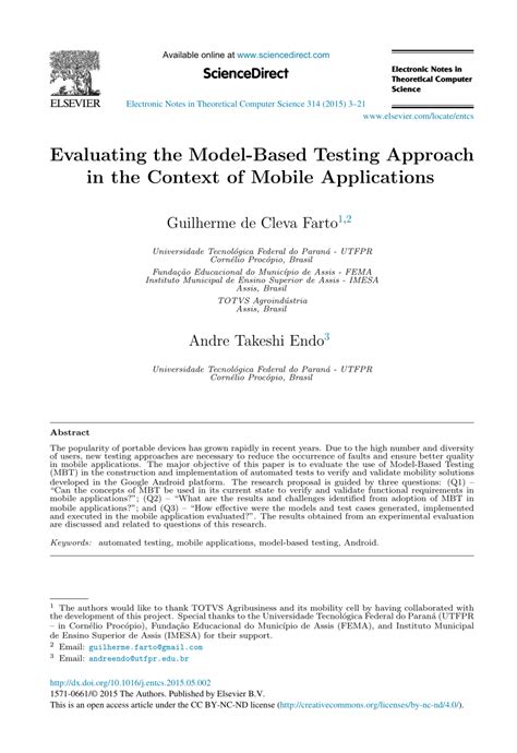 Pdf Evaluating The Model Based Testing Approach In The Context Of