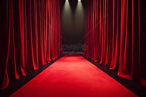 레드 카펫과 커튼
