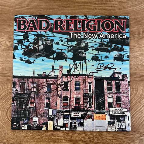 Bad Religion Signed Album The New America Graffin Hetson Baker