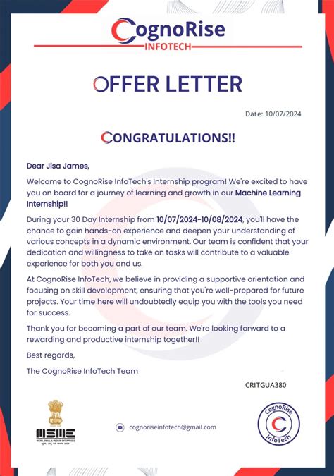 excited to embark on my machine learning journey with cognorise