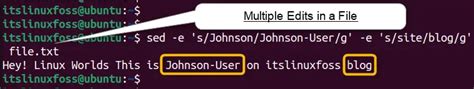 How To Make Multiple Edits With A Single Call To Sed Its Linux Foss