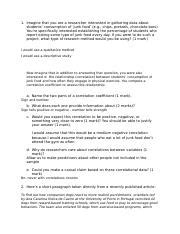 Psyc Exam Short Answer Practice Docx Imagine That You Are A Researcher Interested In