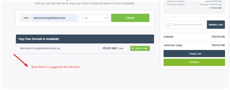 How To Enable Disable Domain Suggestion Knowledgebase Whmcs Global Services