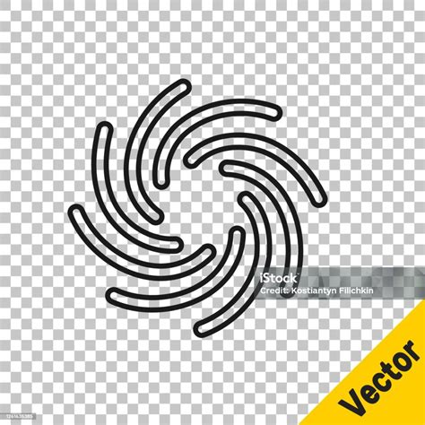 투명한 배경에 격리된 블랙 라인 토네이도 아이콘입니다 사이클론 회오리 바람 폭풍 깔때기 허리케인 바람 또는 트위스터 날씨 아이콘 벡터 0명에 대한 스톡 벡터 아트 및 기타