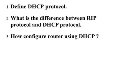 Solved Define DHCP Protocol What Is The Difference Chegg