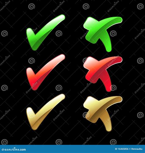 Vector Check Mark Buttons Stock Vector Illustration Of Exam 16465856