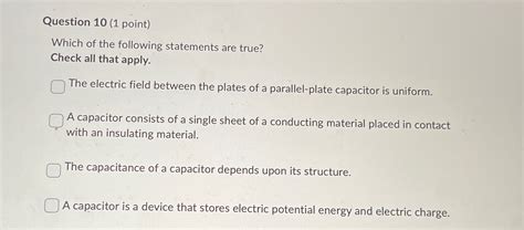 solved question 10 1 ﻿point which of the following