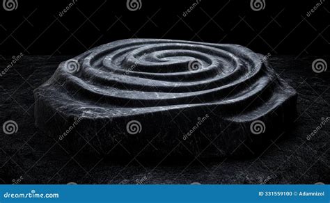 Swirling Spiral Pattern On Dark Surface Stock Illustration Illustration Of Dark Ethereal