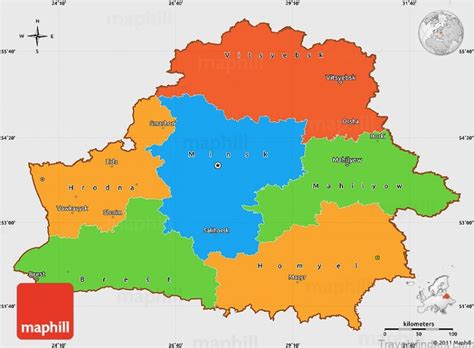 Belarus Travel Guide Map Of Belarus Mapa De Belarús Travelsfinders Com