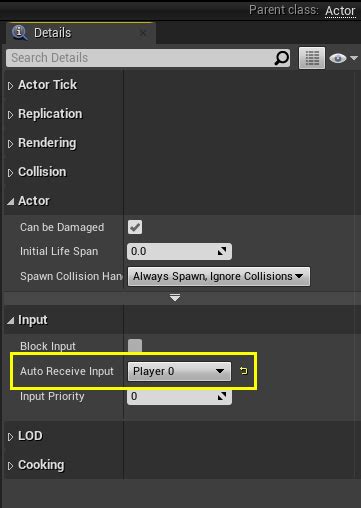 Ue4 Receive Input In Actor Colory Games