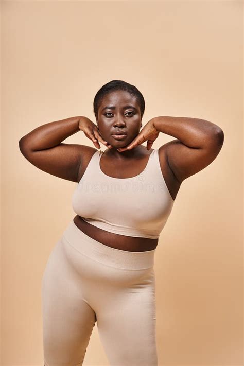 Plus Size African American Woman In Stock Photo Image Of Underwear Elegant