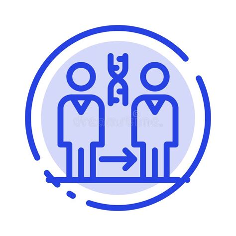 Dna Cloning Patient Hospital Health Blue Dotted Line Line Icon