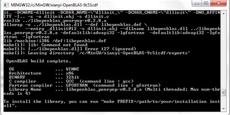 can not compile openblas for win 32 bit · issue 293 · openmathlib openblas · github