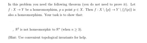 Solved In This Problem You Need The Following Theorem You