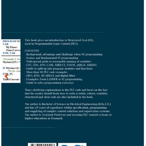 Pdf Plc Controls With Structured Text St Iec 61131 3 And Best
