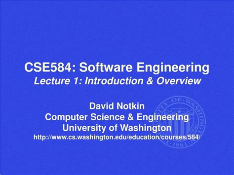 Ppt Cse584 Software Engineering Lecture 1 Introduction And Overview