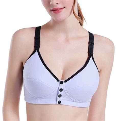 면 간호 브래지어 출산 임신 스포츠 간호 모유 수유 브래지어 크기 90c 보라색