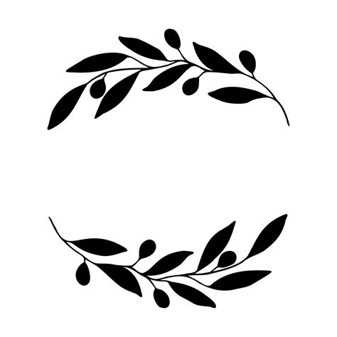 Couronne De Branche Dolivier Pochoir De Feuille Couronne Dolivier