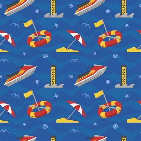 Lifeguard Seamless Pattern Masterbundles