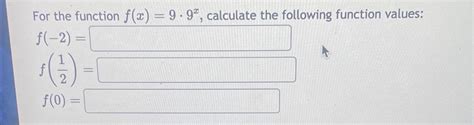 Solved For The Function F X 9 9x Calculate The Following Chegg Com