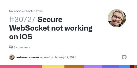 Secure Websocket Not Working On Ios · Issue 30727 · Facebookreact Native · Github