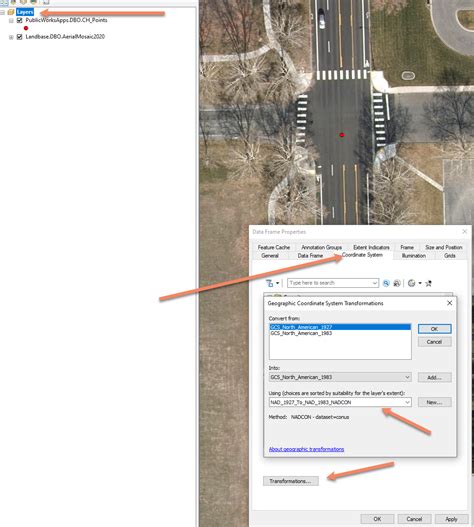 Solved Offset In Projected Dataset In Pro Comparing To Ar Esri Community