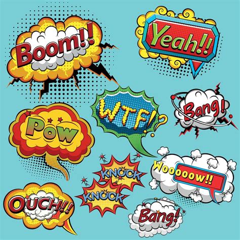 Comic Speech Bubbles Vector Illustration 19900085 Vector Art At Vecteezy