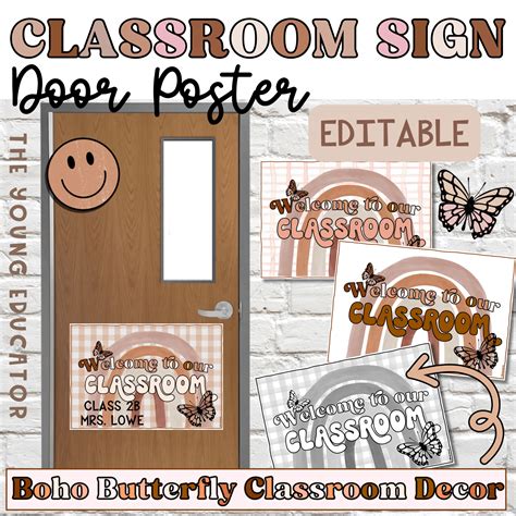 Welcome Poster For Classroom Door Editable Classroom Sign For Door