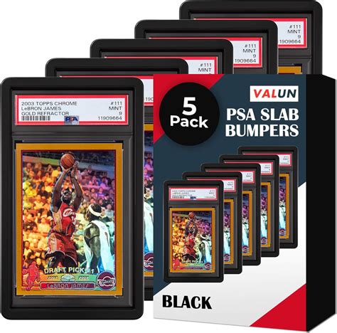 Valun 5 Pack Black Slab Guards Fits Psa And Cgc And Tag Slabs