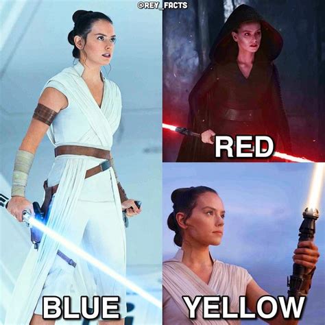 Reyfacts On Instagram Reys Lightsaber Colors Are The Primary