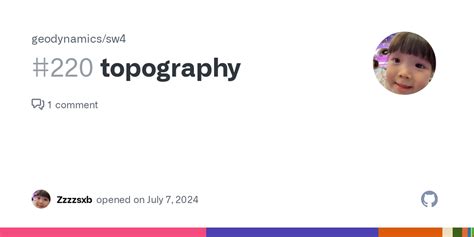 Topography · Issue 220 · Geodynamicssw4 · Github