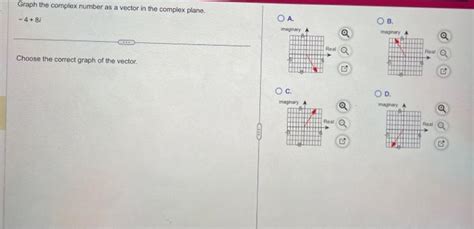 Solved Graph The Complex Number As A Vector In The Complex Chegg