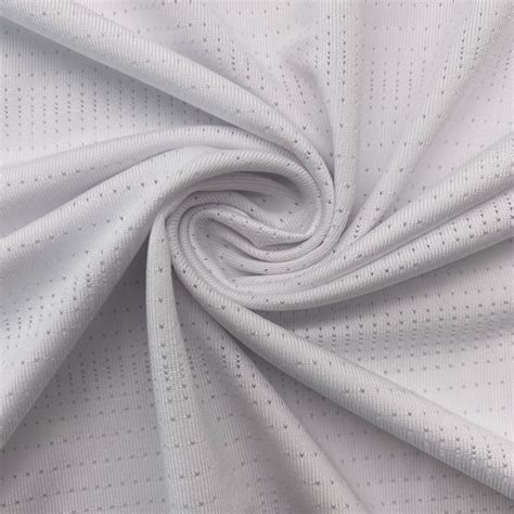 China Polyester Spandex Jacquard Knitted Dry Fit Mesh Fabric For T