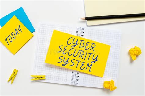 Writing Displaying Text Cyber Security System Business Approach Techniques Of Protecting
