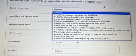 [answered] Match The Term In One Column With The Appropriate Definition Kunduz