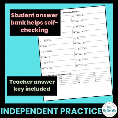 Evaluating Function Notation Practice Worksheet Algebra 1 Freebie