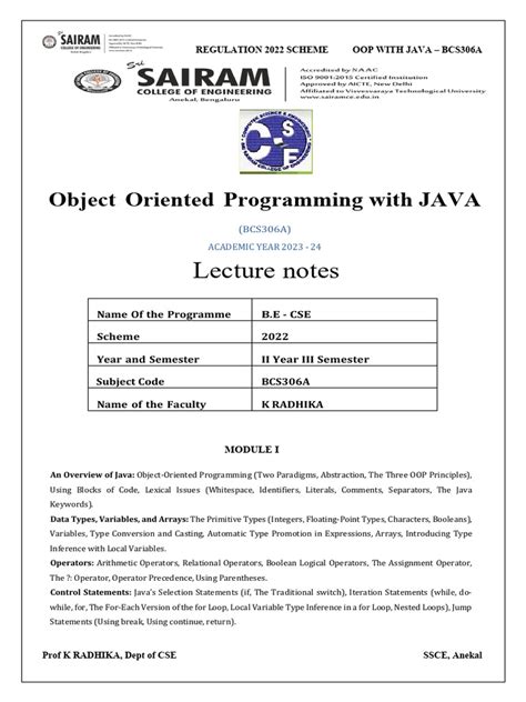 Mod1 Pdf Java Virtual Machine Inheritance Object Oriented Programming