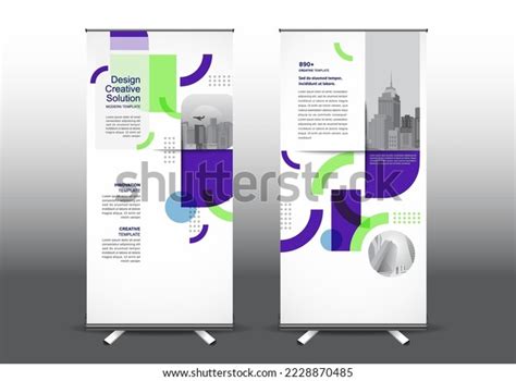 Rollup Template Vector Illustration Designed Style Stock Vector Royalty Free 2228870485
