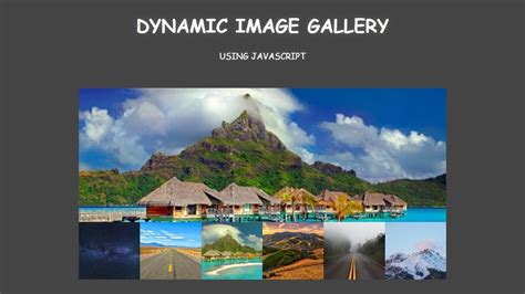 dynamic image gallery using javascript javascript tutorials youtube