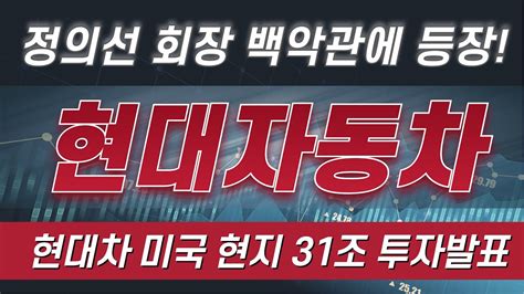 현대차 정의선 회장 백악관에서 미국에 31조 투자 발표 주식 주식투자 테마주 대장주 급등주 급등주추천 테마주 테마주추천 종목추천 종목분석 현대