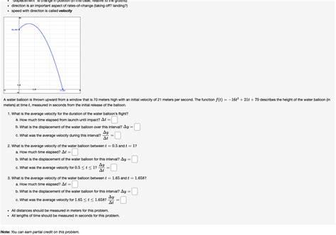 Solved Displacement Is Change In Position In This Case Chegg Com