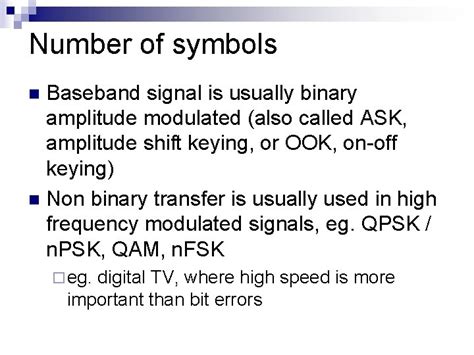Communication Data Transfer 2 Baseband Signals Line Coding
