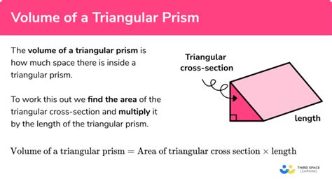 Volume Of A Triangular Prism GCSE Maths Steps Examples Worksheet