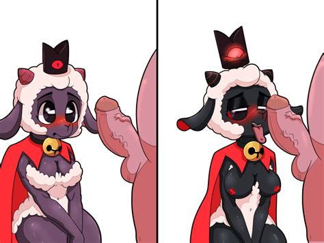 Rule 34 Chedx Cock Cult Of The Lamb Excited Fanart Hat Lamb Lamb