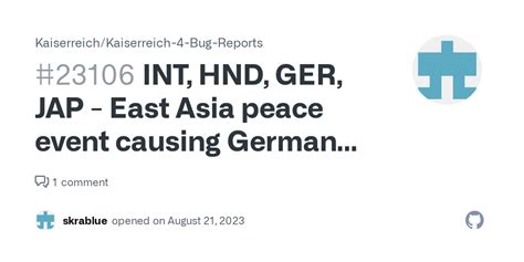 Int Hnd Ger Jap East Asia Peace Event Causing Germany To Peace Out