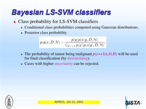 PPT Classification Of Ovarian Tumors Using Bayesian Least Squares Support Vector Machines